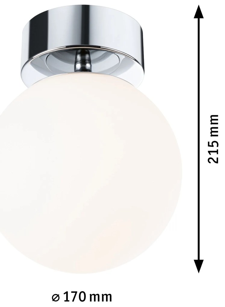 Paulmann 71065 Gove, koupelnové stropní svítidlo LED 9W 3000K, chrom, průměr 17cm, IP44