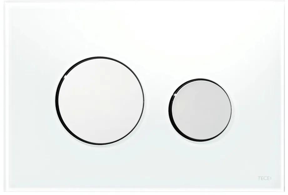 TECEloop- Ovládací tlačítko, skleněné, bílé sklo - chrom 9240660