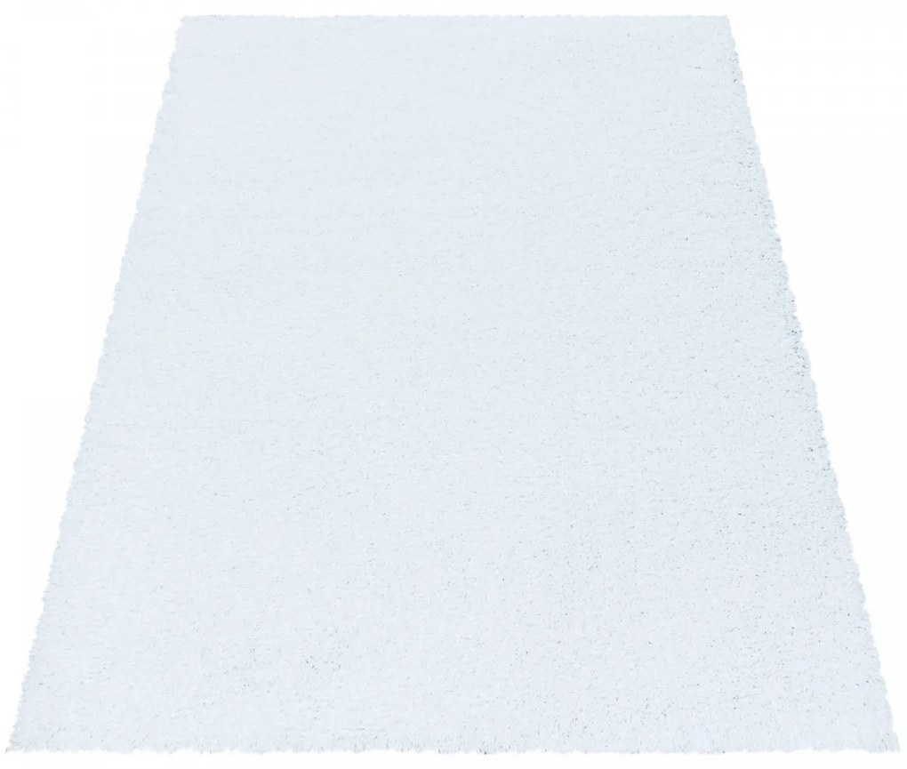 Ayyildiz, Kusový koberec Sydney Shaggy 3000 white, 80x250, bílá, ložnice