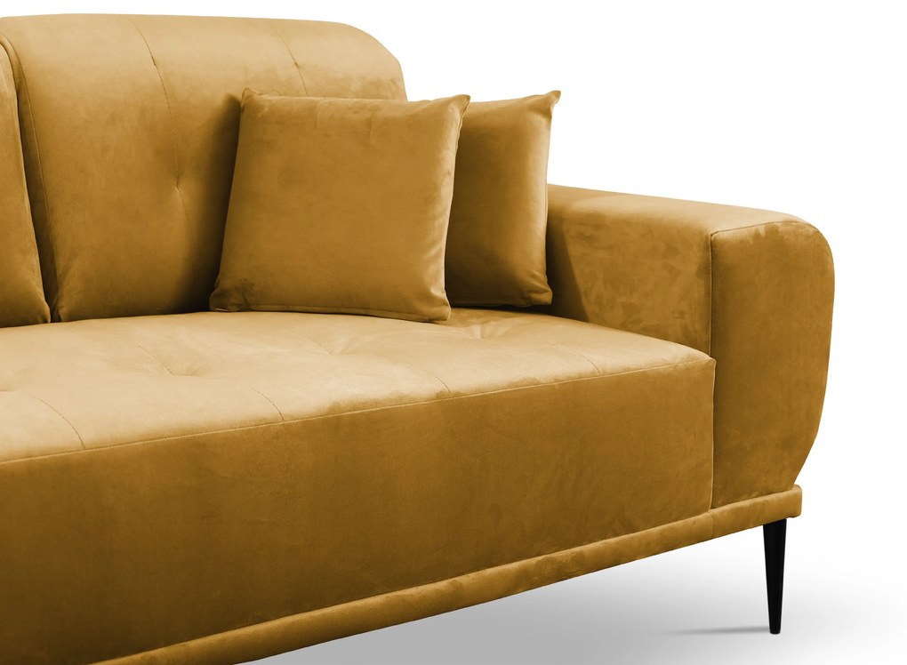 GAB Rohová sedačka RAPIDO, 256 cm Roh sedačky: Levý roh, Barva látky: Žlutá (Tiffany 08)