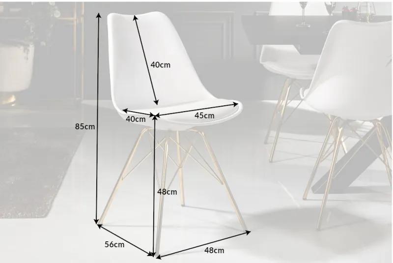 Noble Home Bílá kožená židle Scandinavia Meisterstück