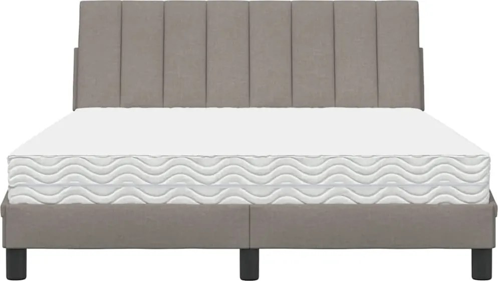 Postel s matrací Hanko taupe 140 x 190 cm textil 3310528