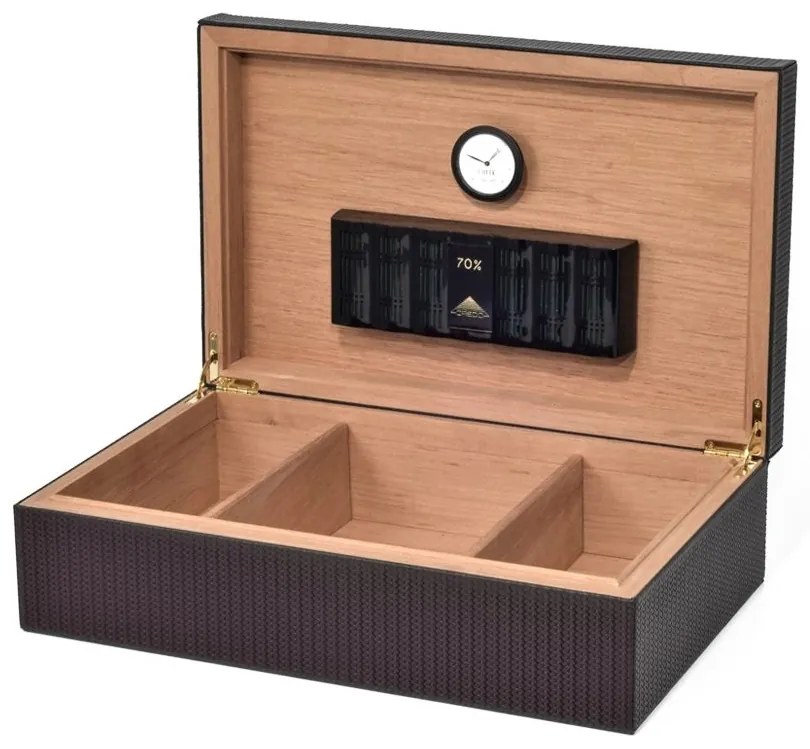 Humidor na 100 doutníků 44 x 27,5 x 13 cm, tmavě hnědý