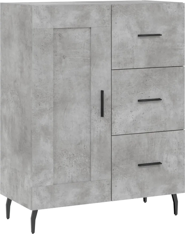 Skříň highboard betonově šedá 69,5x34x180 cm kompozitní dřevo 3200021