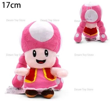 Plyšové hračky ze hry Super Mario Bros - vedlejší postavy Varianta: Toadette, 17 cm