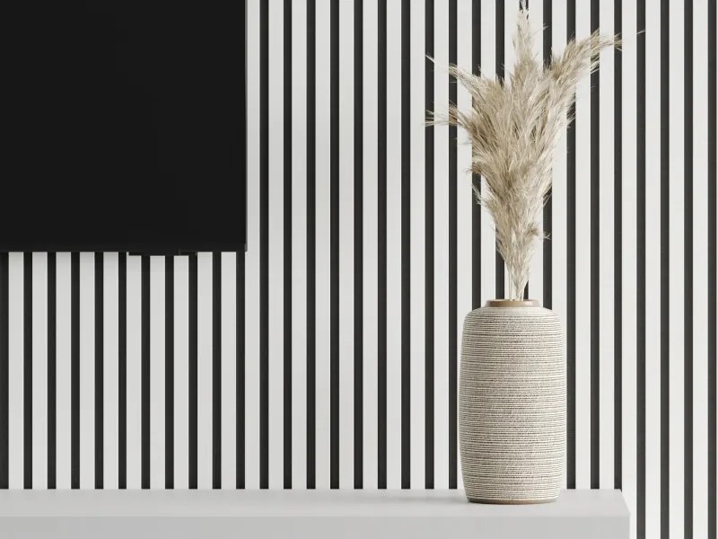 Mexen Lam-F, akustické stěnové lamely 275 × 31,5 cm, filc 6 mm, bílá lesklá, S105-275317-2812-054