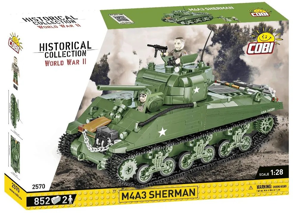 Cobi 2570 americký tank m4a3 sherman