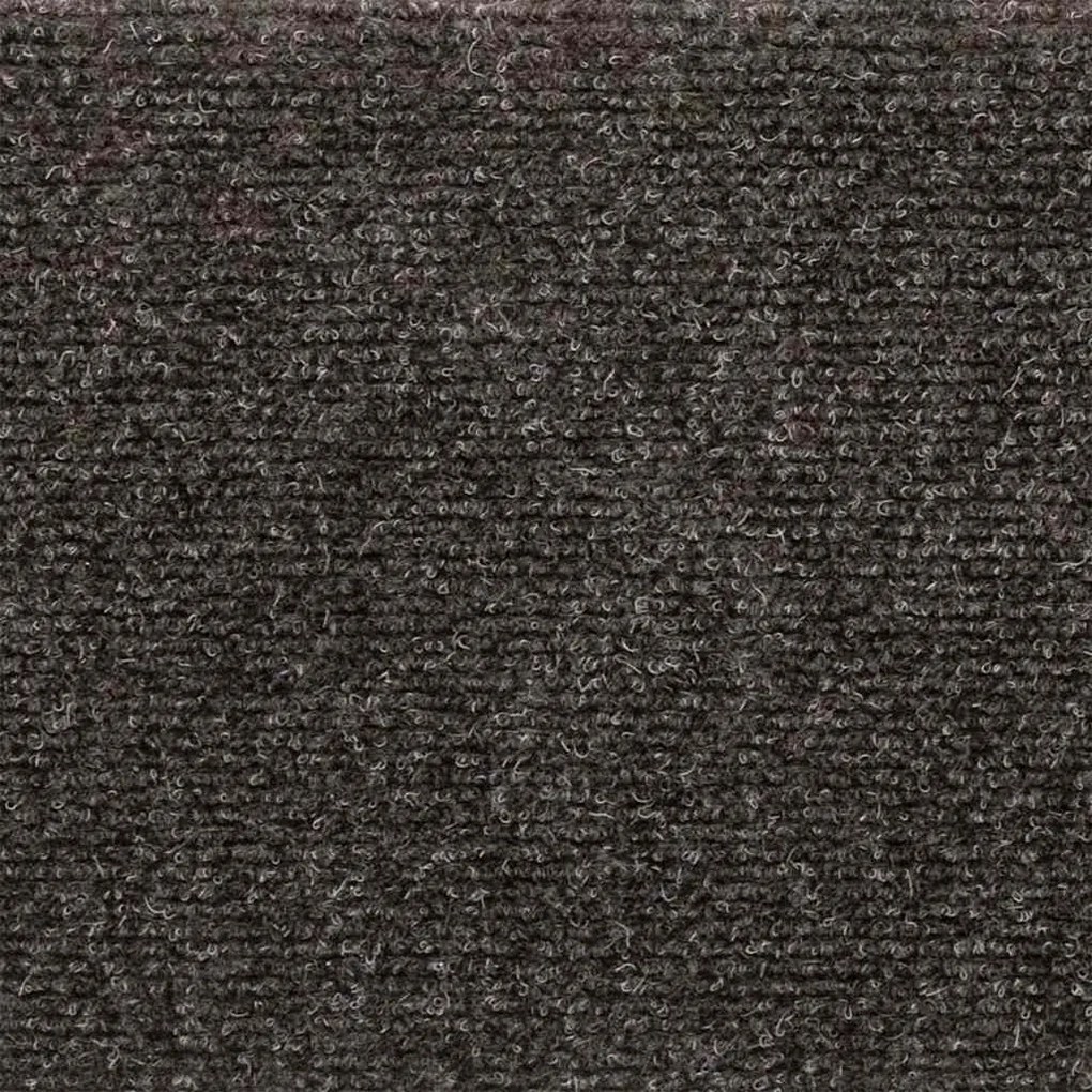 Schodové rohože samolepicí 15 ks 60 x 25 cm antracitové obdélníkové 326920