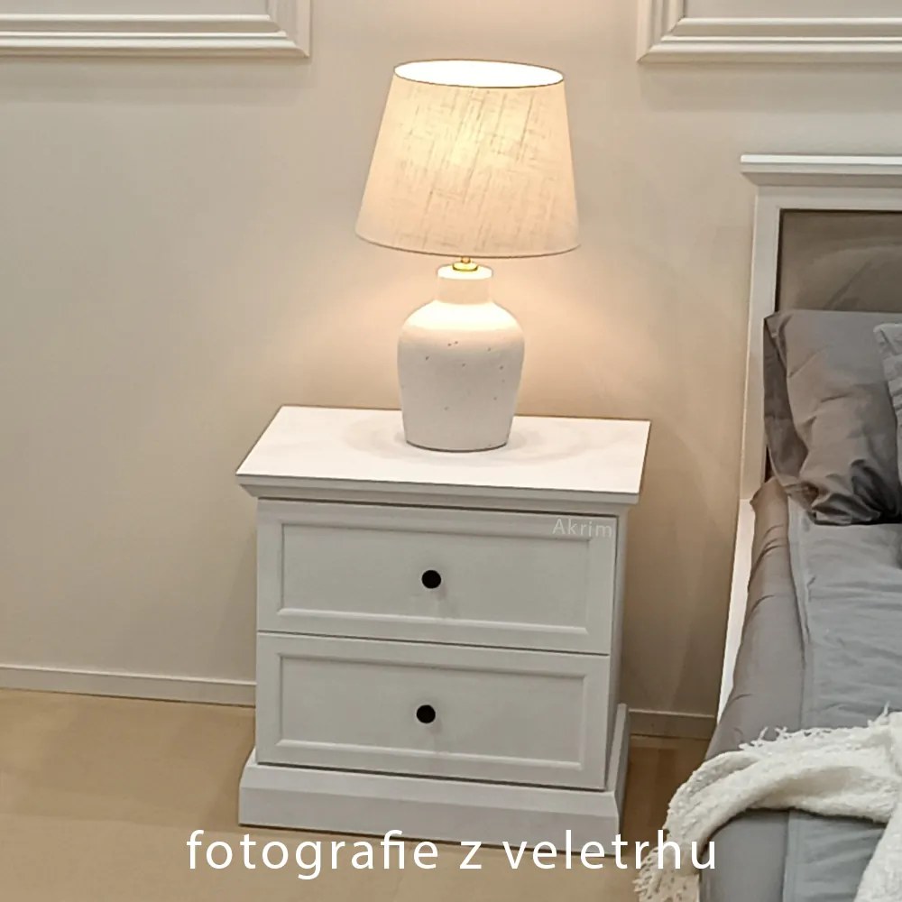 LUCCA b | noční stolek SN se zásuvkami | 51,9 cm | bílá