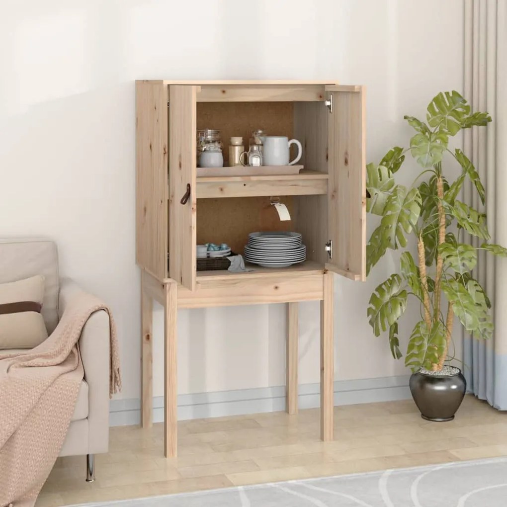 821744 vidaXL Skříň highboard 60x40x120 cm masivní borové dřevo