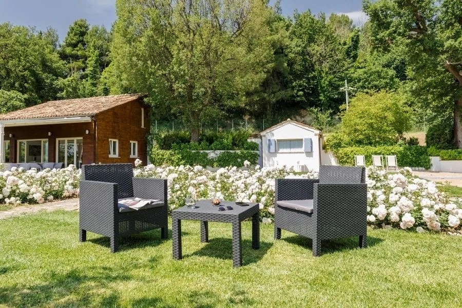 PENELOPE 2 SEATER zahradní plastový set, grafit