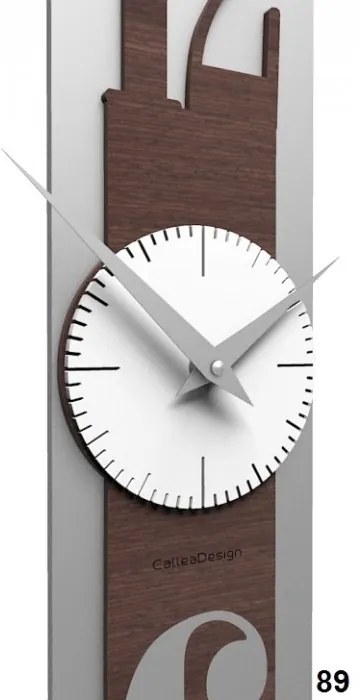 Designové hodiny 10-026 natur CalleaDesign Thin 58cm (více dekorů dýhy) Dýha bělený dub - 81