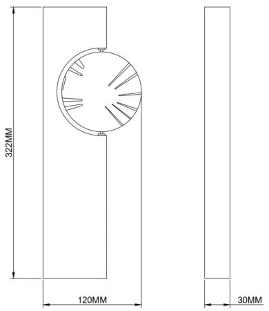 Zuma Line 003064-034753 - LED Nástěnné svítidlo FLUX LED/3W/230V černá/zlatá