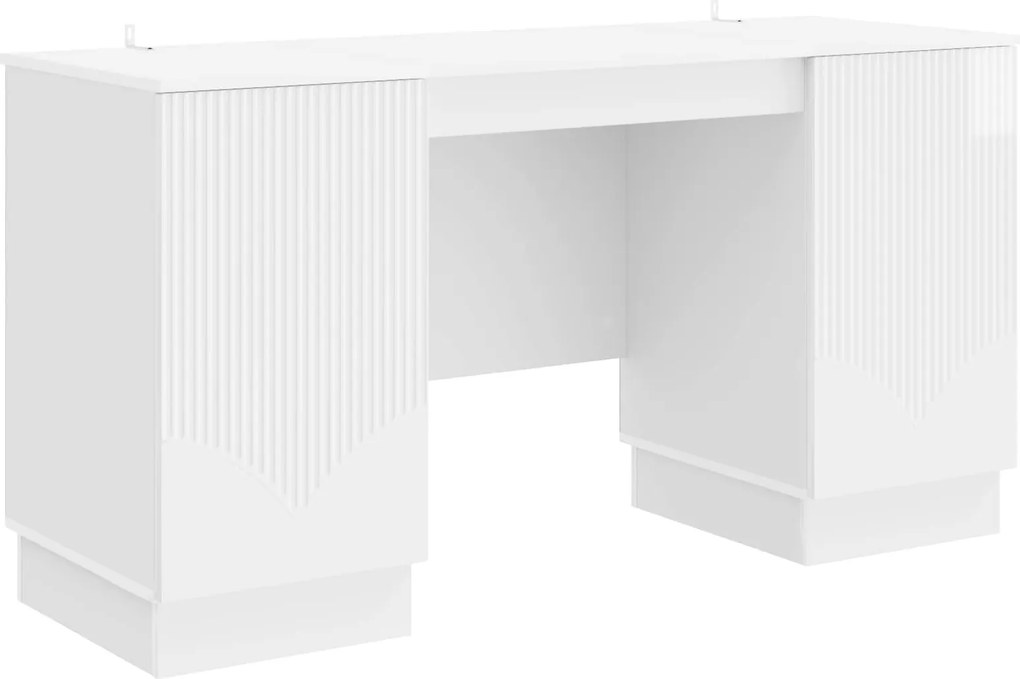 Stůl Bílá s vysokým leskem 142,5 x 50 x 75 cm Kompozitní dřevo 3414625