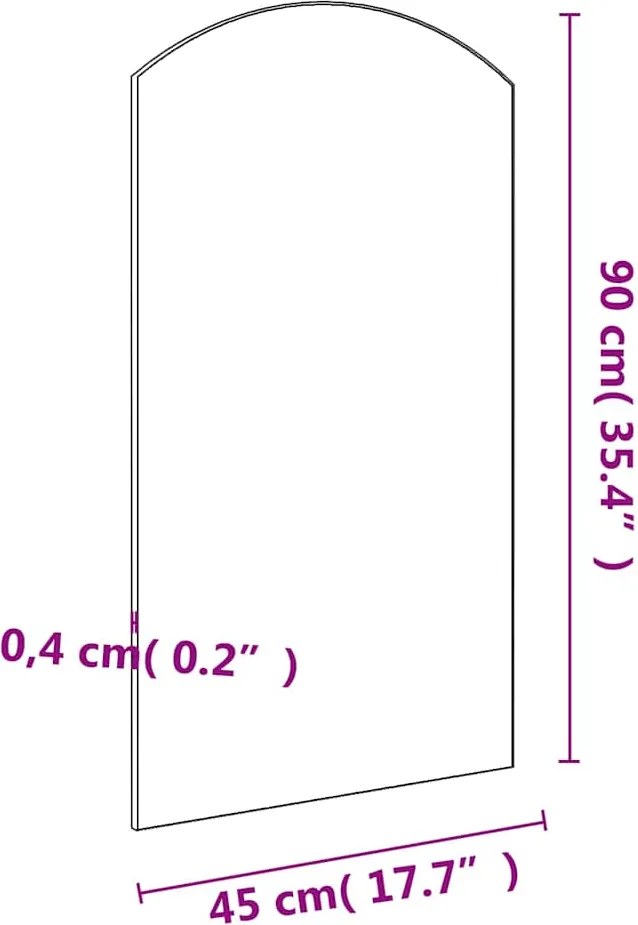 Zrcadlo 90 x 45 cm sklo 326089