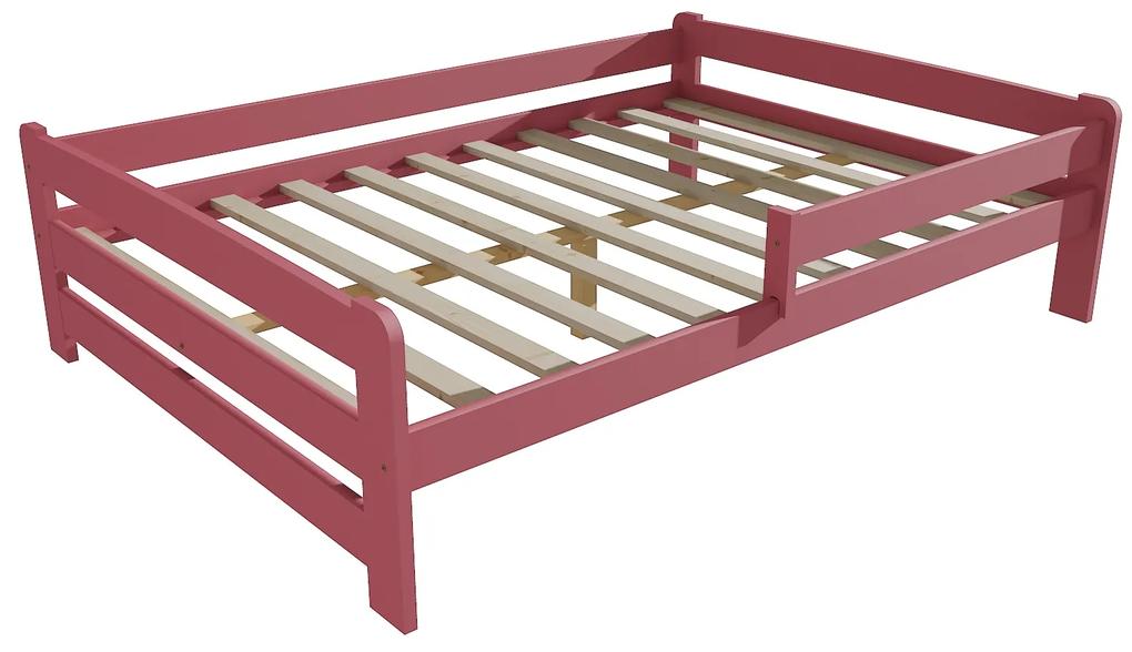 Vomaks Dětská postel se zábranou VMK009D KIDS Rozměr: 120 x 200 cm, Barva: barva růžová