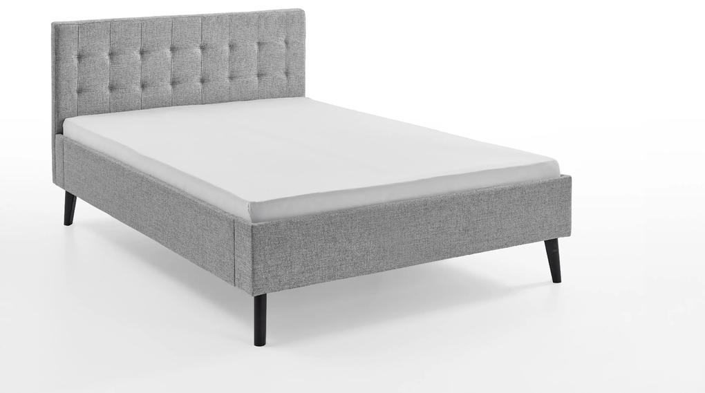 Čalouněná postel ROLAND 140x200, světle šedá