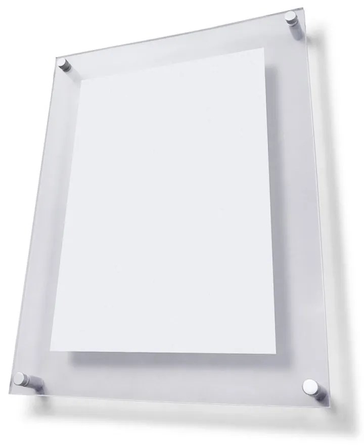 Plexi tabule A1 s ozdobnými šrouby, čirá