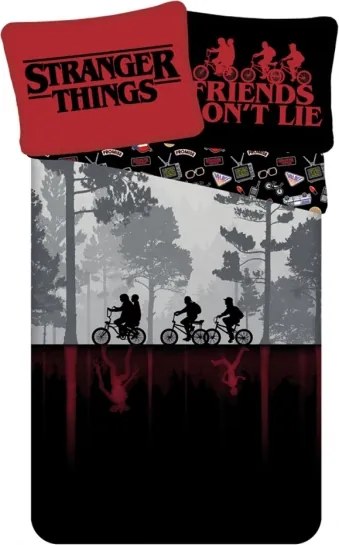 Jerry Fabrics Povlečení Stranger Things Upside Down 140x200, 70x90 cm