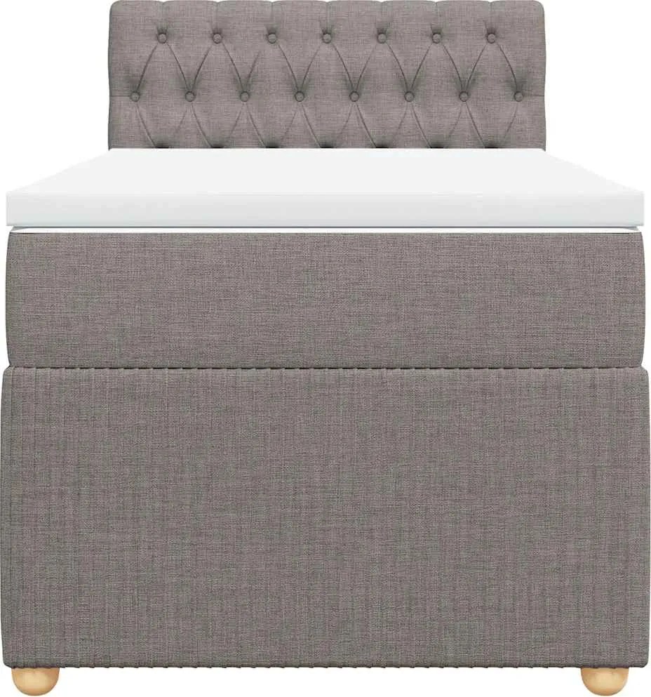 Box spring postel s matrací taupe 100 x 200 cm textil 3289678