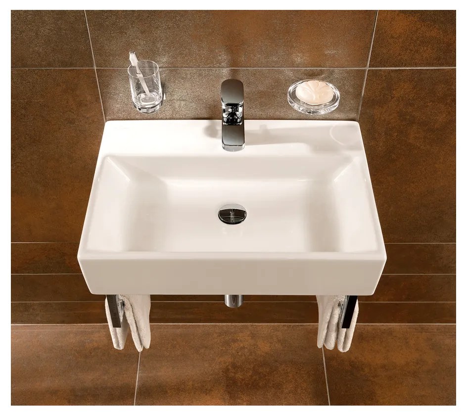 Villeroy & Boch Villeroy Boch MEMENTO: umyvadlo 600x420mm pro 1-otvorovou baterii, bílá Alpin, 51336001