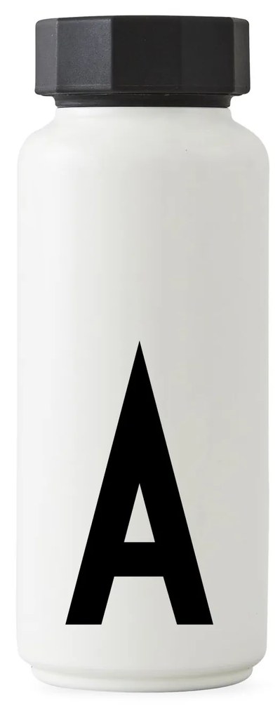 DESIGN LETTERS Termoska Design Letters White 500 ml A, černá barva, bílá barva, kov