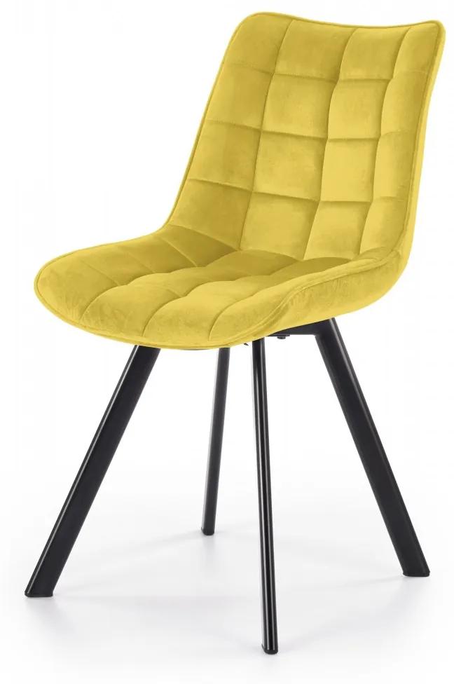 Designová židle Mirah hořčicová