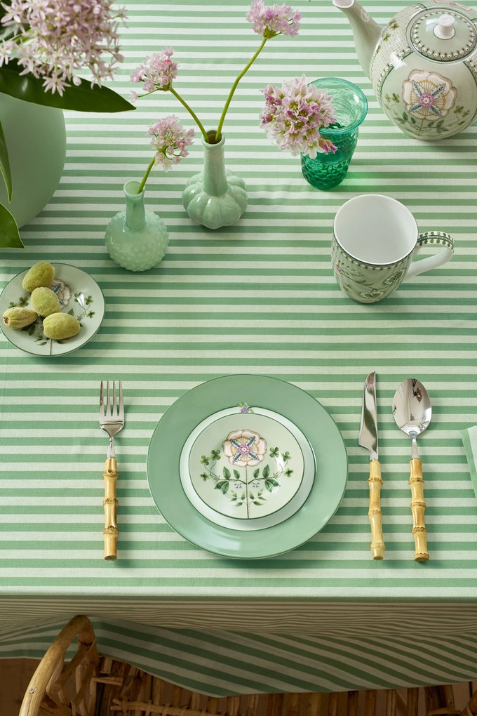 Pip Studio Lily & Lotus talířek Ø12cm, zelený (talíř tenkostěnného porcelánu)