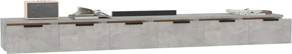 Nástěnné skříňky 2 ks betonově šedé 102 x 30 x 20 cm kompozit 3115903
