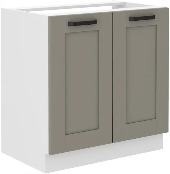 Kuchyňská skříňka LUNA 80 ZL 2F BB korpus: dub artisan, barva dvířek: světle šedá CLAY