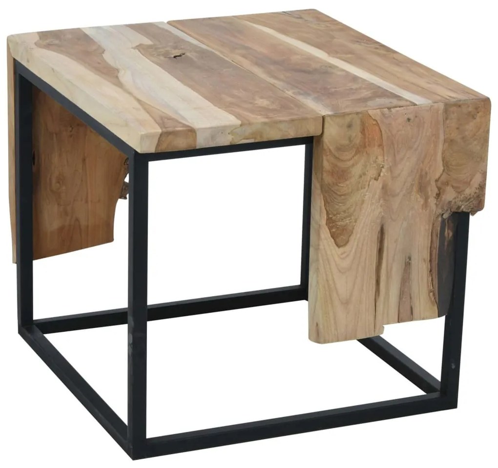 436337 Ambiance Odkládací stolek teakové dřevo 54 x 50 x 46 cm