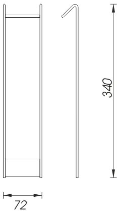 Nimco Hák pro zavěšení polic KIBO - Ki 14001H-26