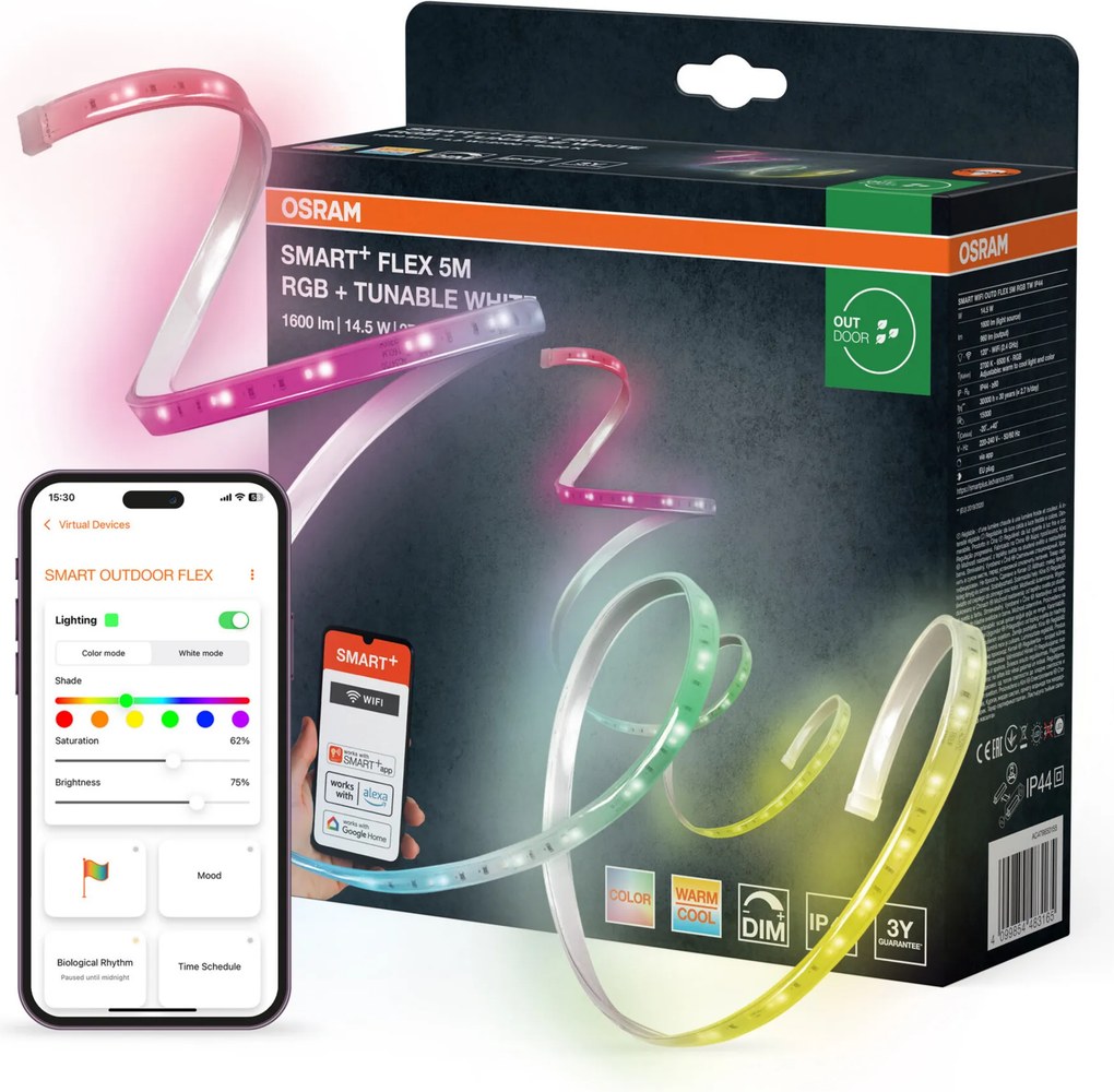 Osram Chytrý Wifi Flex RGB TW Ip44 venkovní (5 m)
