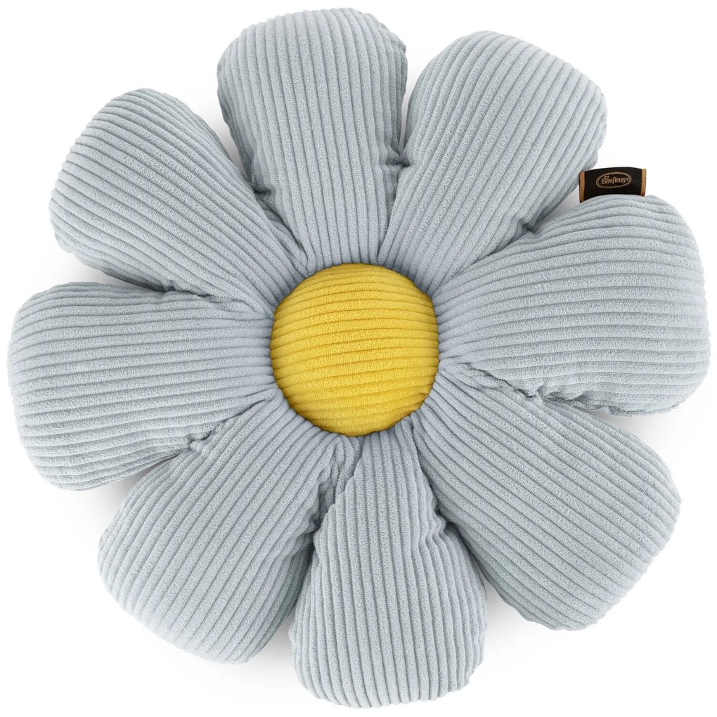 DĚTSKÝ DEKORAČNÍ POLŠTÁŘ FLOWER40 (FI) 37 CM STŘÍBRNÁ