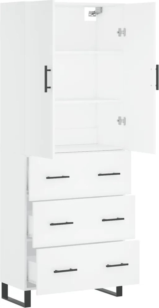 Skříň highboard bílá 69,5 x 34 x 180 cm kompozitní dřevo 3195867