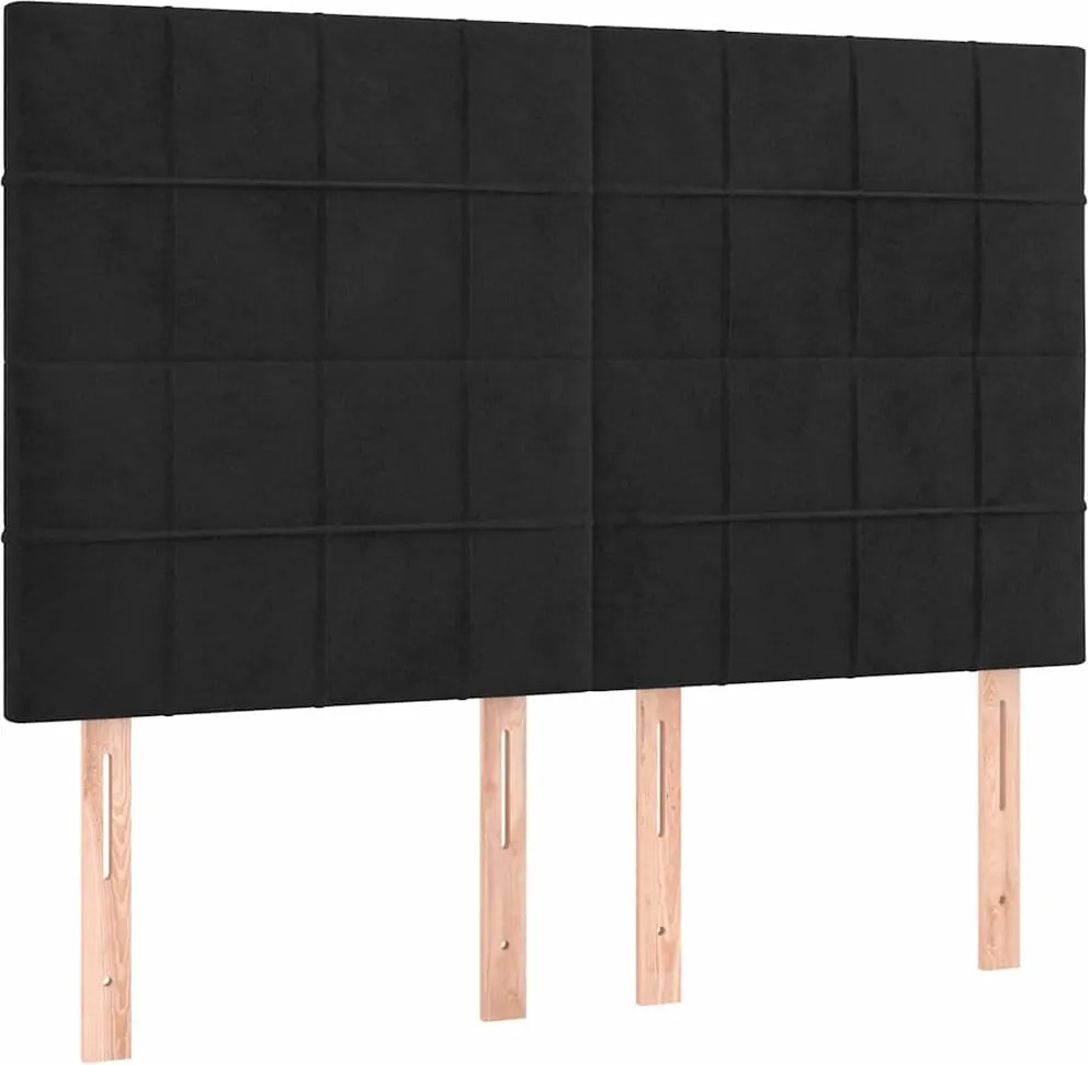 Box spring postel s matrací černá 140 x 190 cm samet 3129209