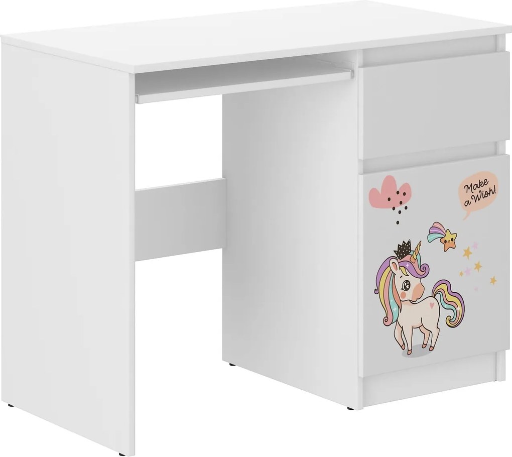 Wooden Toys Dětský psací stůl N-33 JEDNOROŽEC RAINBOW