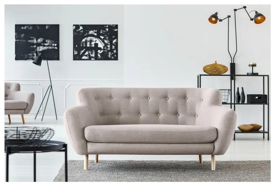 Šedobéžová pohovka Cosmopolitan design London, 162 cm