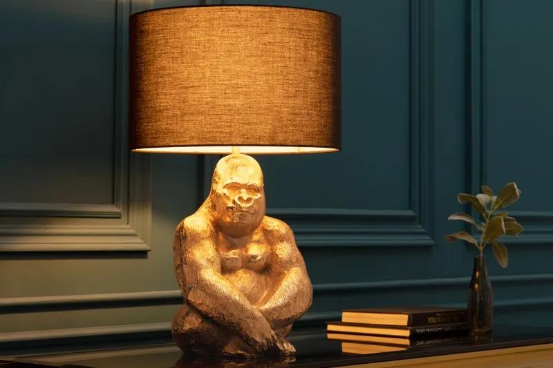 Zlatá stolní lampa Gorilla