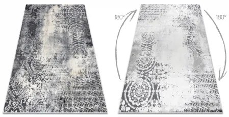 Moderní koberec VINCI 1991 Růžice vintage Strukturální slonová kost velikost 140x190 cm | krásné koberce cz