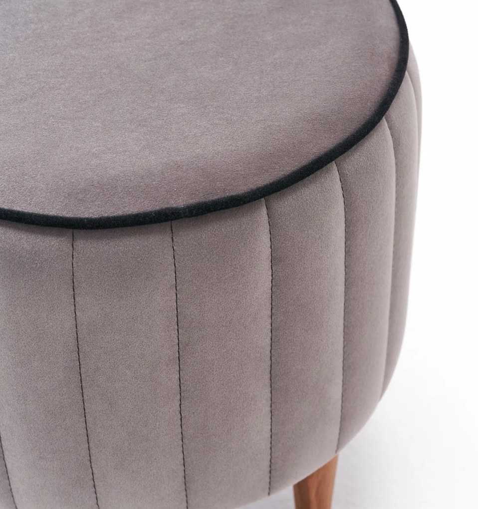 Atelier del Sofa Taburet Lindy Puf - Grey, Šedá