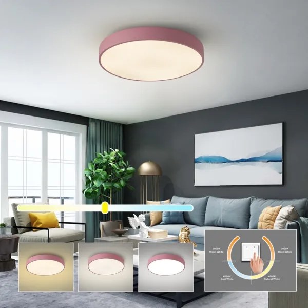 Brilagi - LED Stropní svítidlo POOL LED/60W/230V 3000/4000/6000K 50 cm růžová