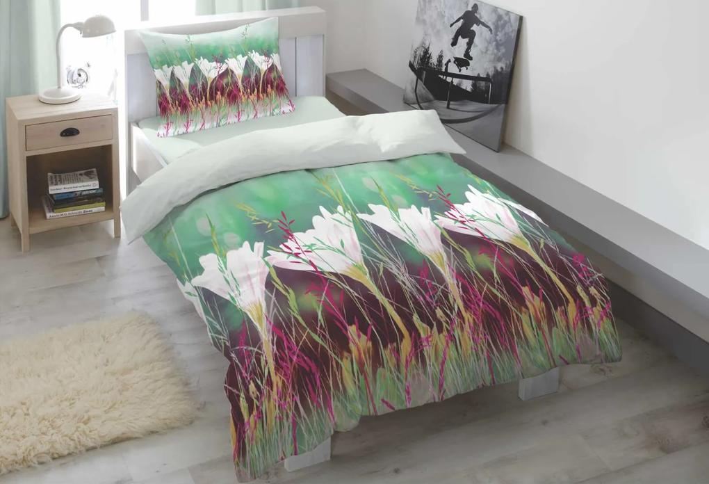 Home Elements bavlněné saténové povlečení The Aria Floral Collection 140 x 200 70 x 90 cm