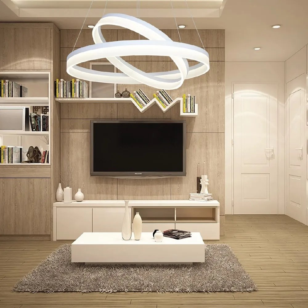 Závěsné LED svítidlo Ring, 2x LED 60w, 4000k, w