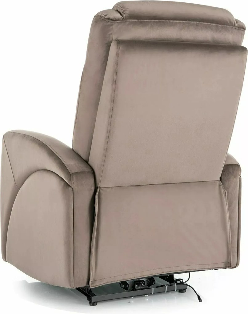 Elektrické polohovací křeslo KRONOS Velvet cappuccino