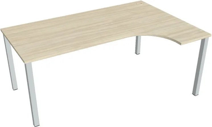 Kancelářský stůl Hobis Ergo levý UE 1800L, deskaakát, černá černá