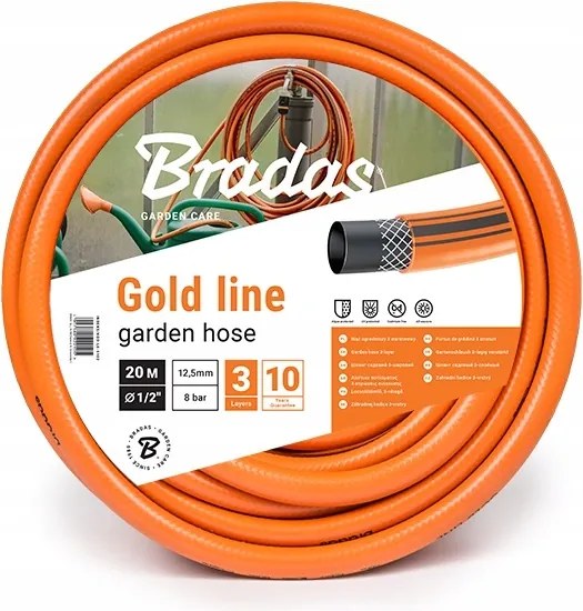 Zahradní hadice 3/4" 20 m Bradas Gold Line 3vrstvová Gold Line