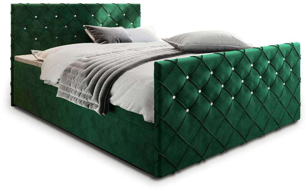 MSL Kontinentální čalouněná postel MARDI (140 x 200 cm) Barva látky: MAGIC VELVET 2250