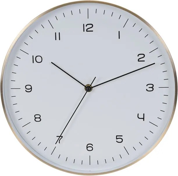 Hliníkové nástěnné hodiny, barva černá, Ø 30 cm