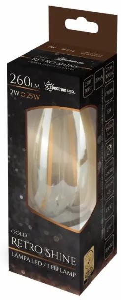 Atmosphera E14 Retro svíčka 2W v LED provedení